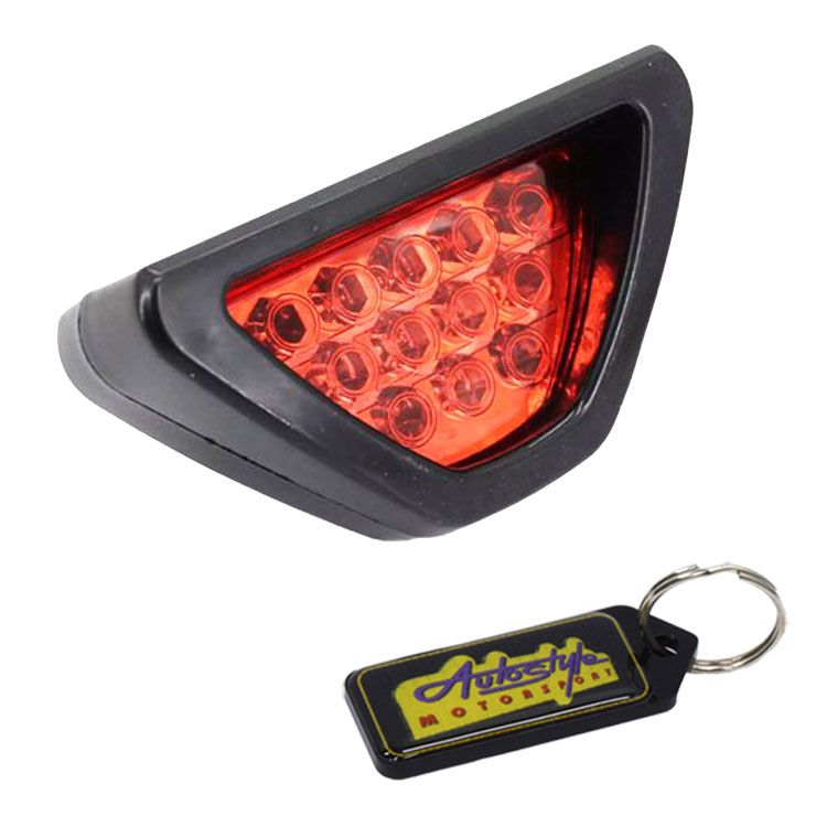 Universal LED Triangle Warning Brake Lamp Light - Red & Gel Key Holder ...