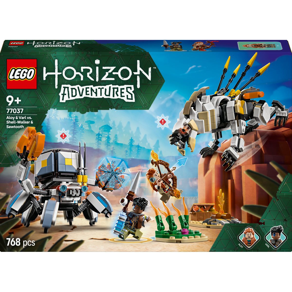LEGO® Horizon Adventures™ Aloy & Varl vs. Shell-Walker & Sawtooth Toy ...