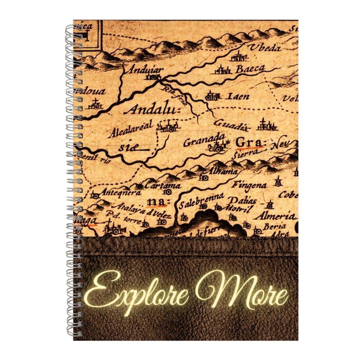 Explore A4 Notebook Spiral and Lined with Travel Graphic Notepad ...