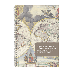 Single Page Travelers A4 Notebook Pad Vintage Maps of the World Book ...