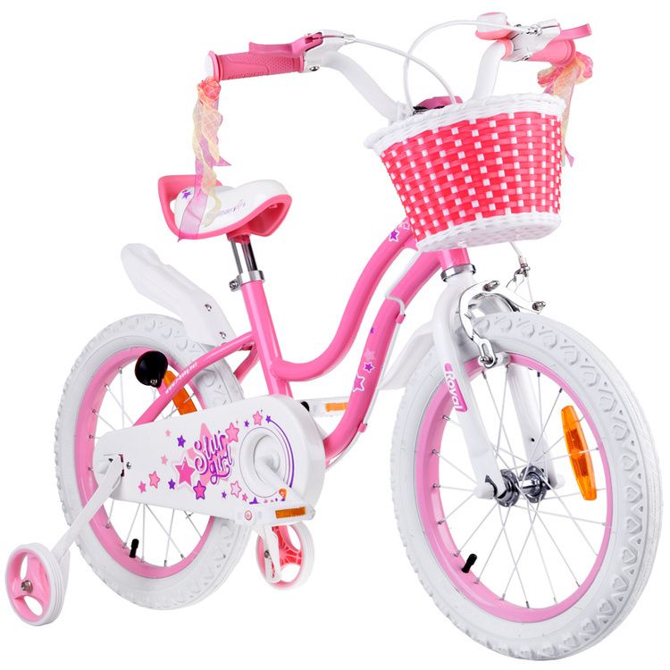 Royalbaby Stargirl 16 Inch Girls Bicycle Pink/White-Easy Assembly ...