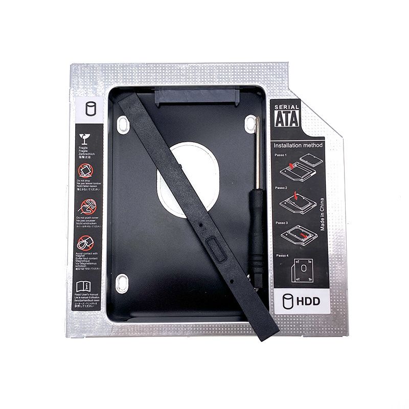 Hard Drive Caddy Tray 9.5mm Universal SATA 2nd HDD HD SSD Enclosure ...