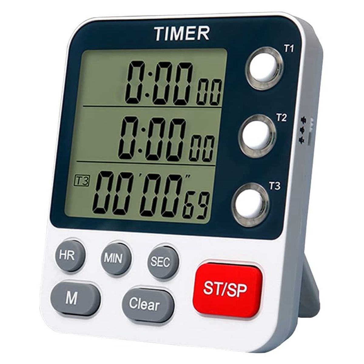 Digital Kitchen Timer, 3 Channels Count UP/Down Timer, and Flashing ...
