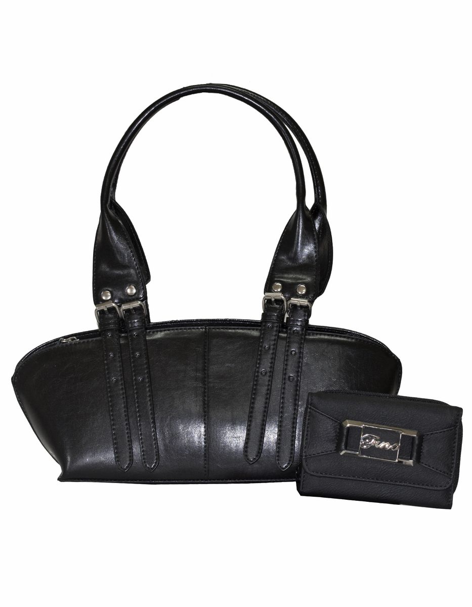 Fino 18000+K104-2017 Faux Leather Shoulder Bag with Purse - Black ...
