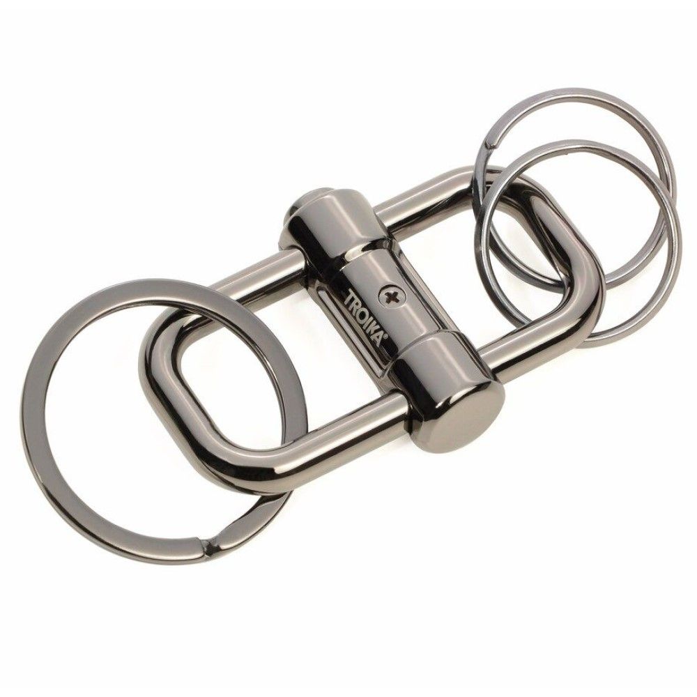 TROIKA Keyring with Quick-Release Slide Lock: 2-Way Key - Grey | Shop ...