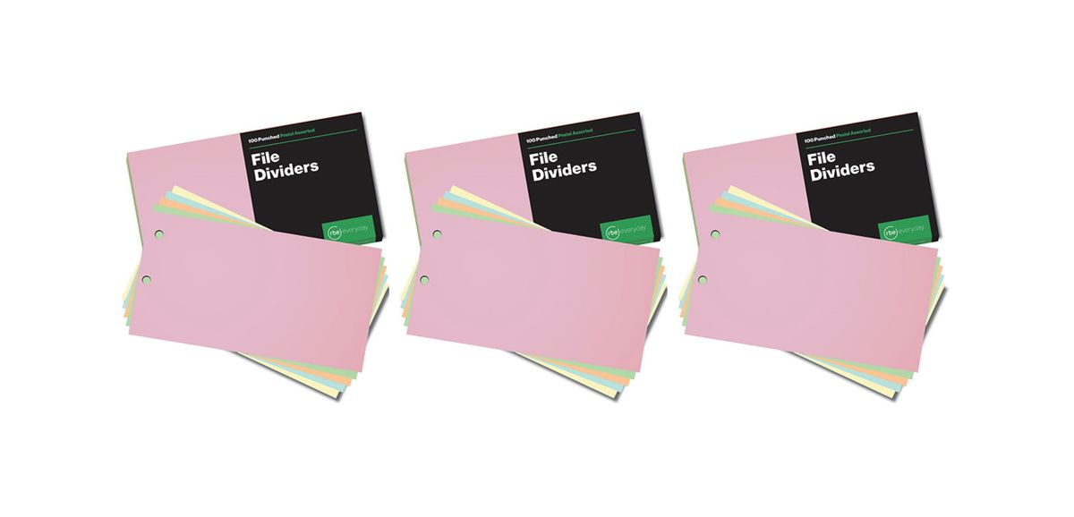 RBE -File Dividers – Pastel Assorted 300Pack | Shop Today. Get it ...