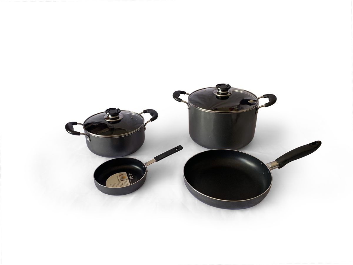 Le Chef Non-Stick Casserole Pots and Fry Pans Combo (6 Piece) | Shop ...