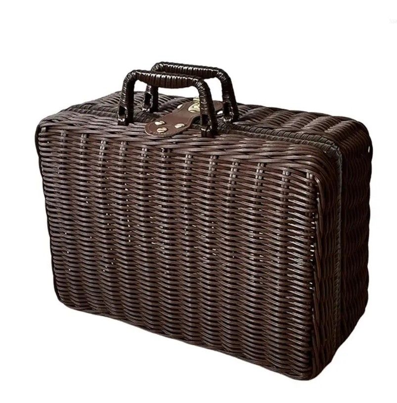Rattan Woven Picnic Basket Box 35cm x 25cm x 12m | Shop Today. Get it ...