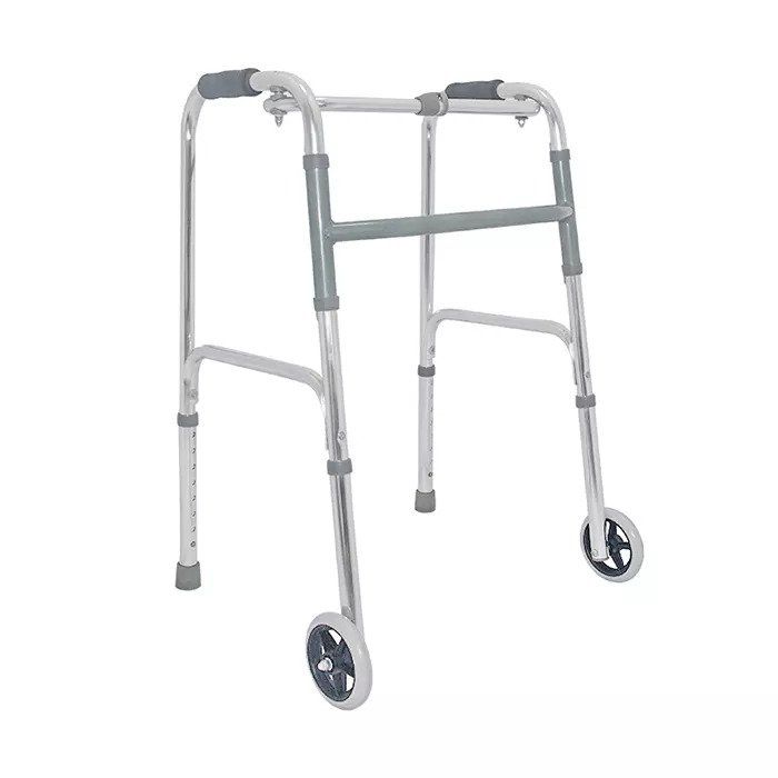 Folding Walker With Height Adjustable With Wheels - Silver | Shop Today ...