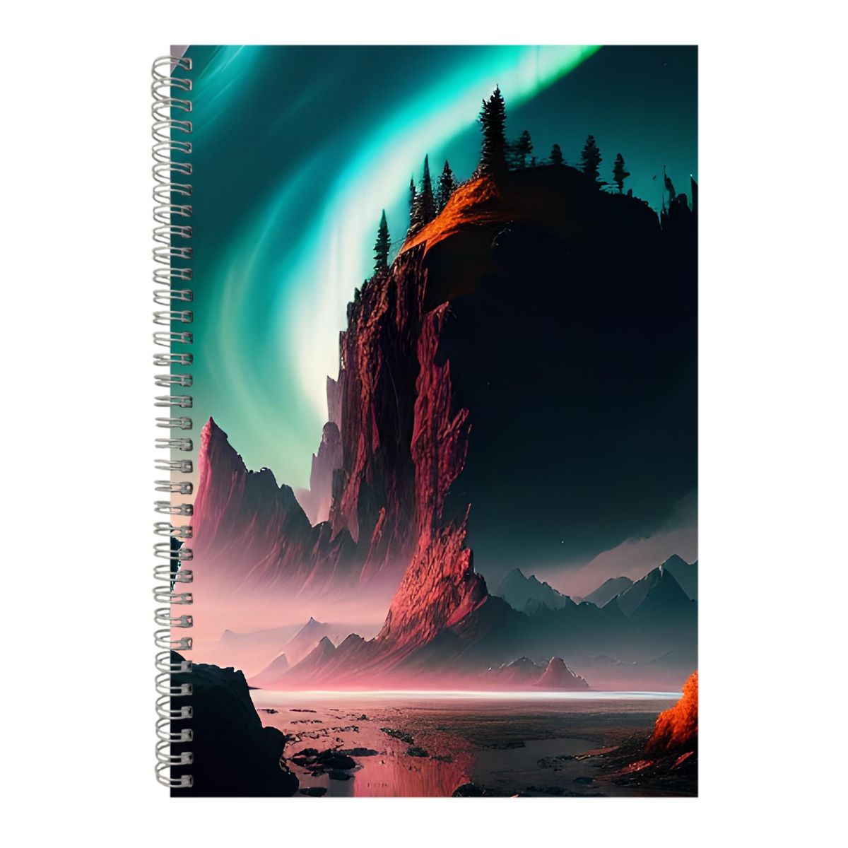 Mountain A4 Notebook Spiral and Lined Fantasy Books Graphic Notepad ...