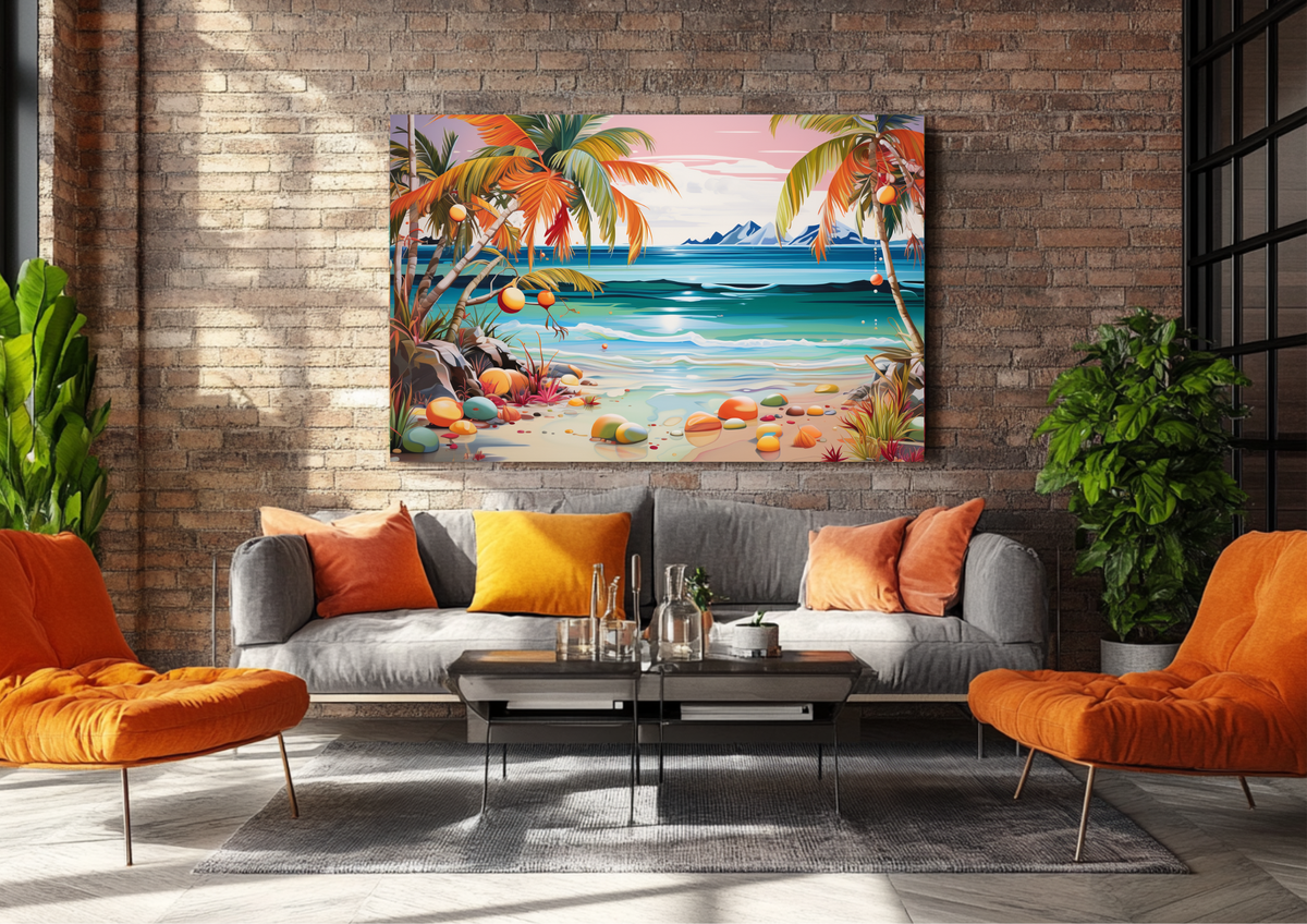 Canvas Wall Art -Surrealistic Beachscape Abstract - HC0046 | Shop Today ...