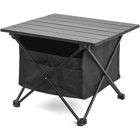 Folding Camping Table Outdoor Beach Portable Camping Table with Storage ...