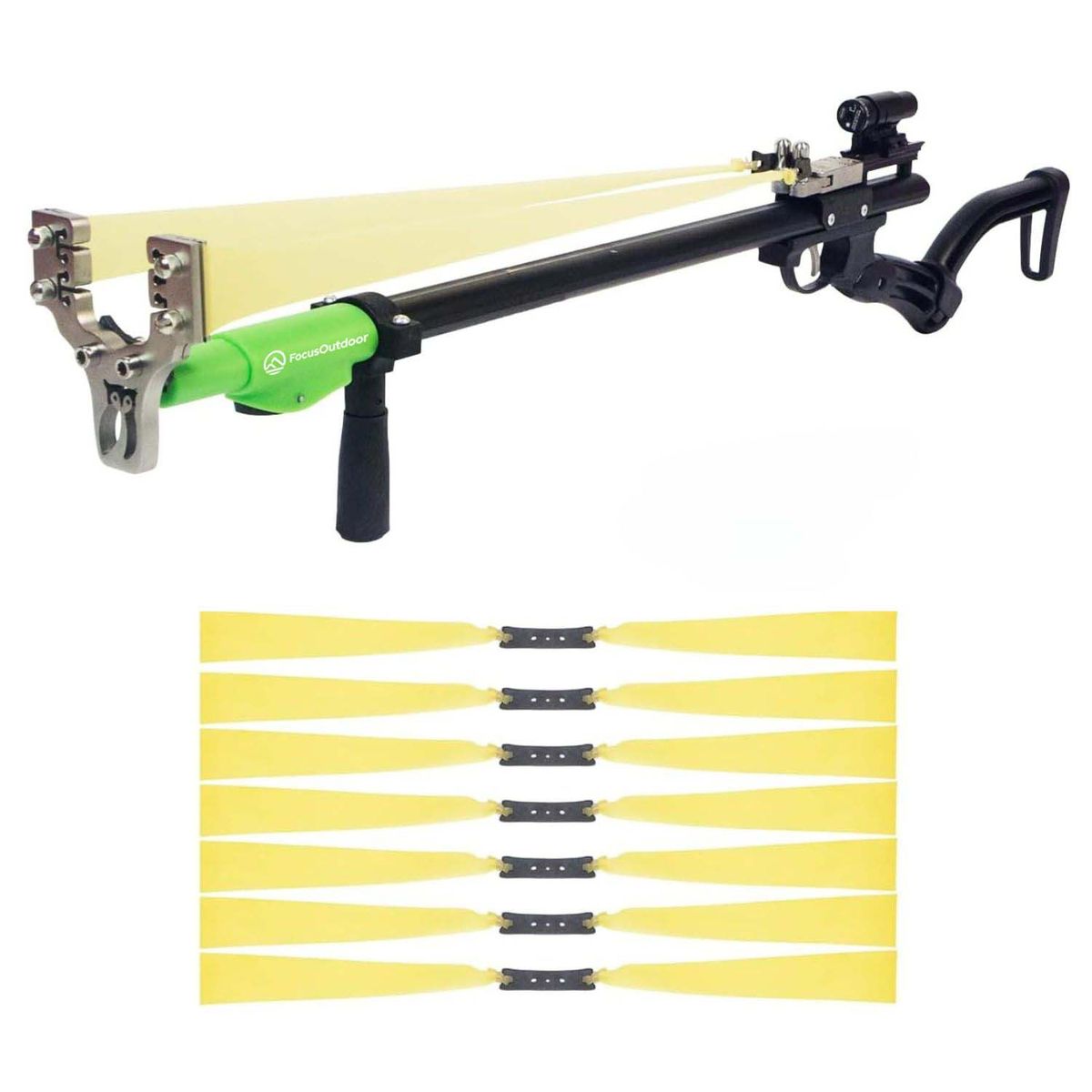 FocusOutdoor High Velocity Adjustable Hunting Slingshot with Scope ...