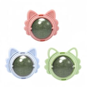 3 Piece Catnip Wall Ball Toy Rotating Edible Mint Balls For Cat Shop