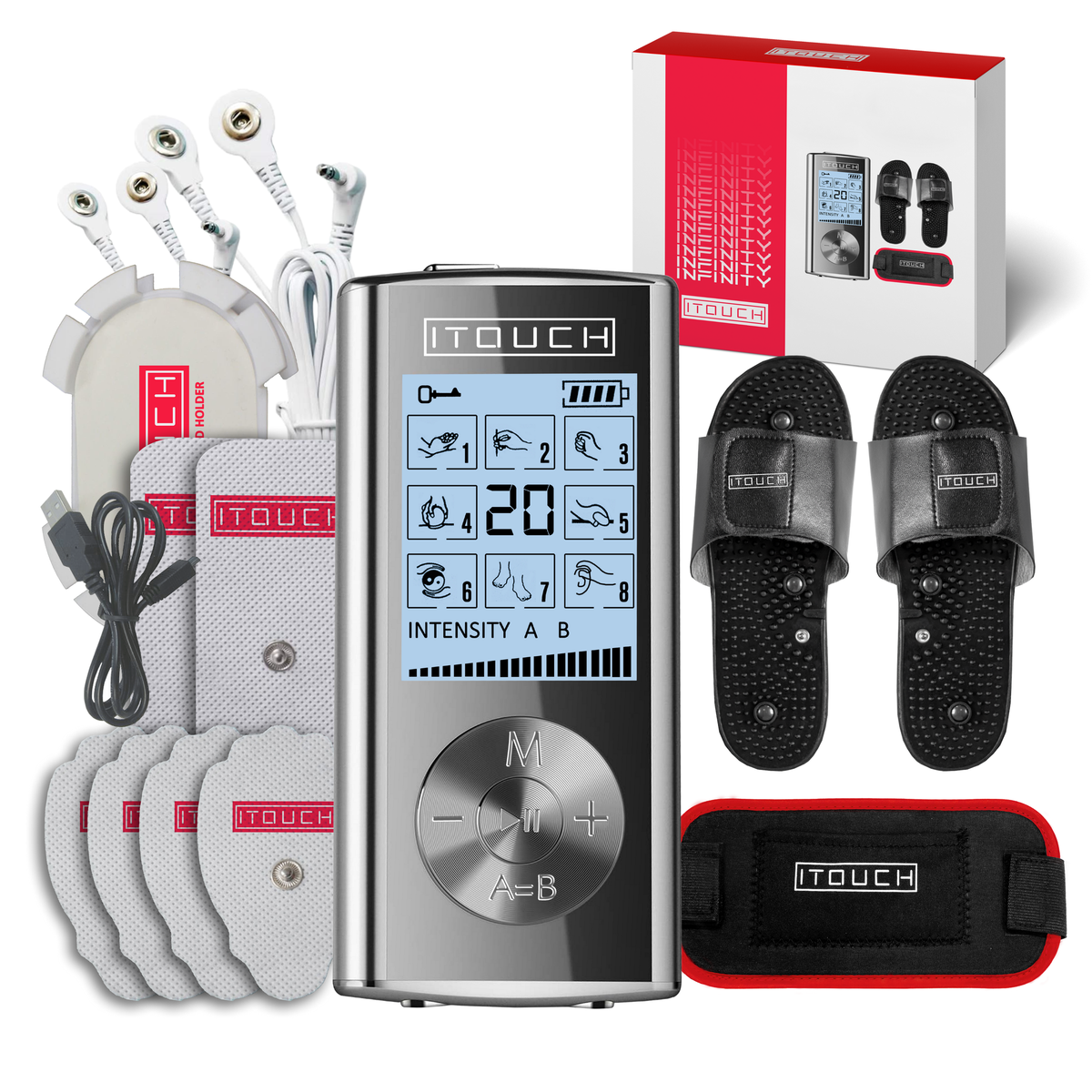 INFINITY 3-in-1 TENS Combo by ITOUCH SA - Incdludes Slippers & Belt ...