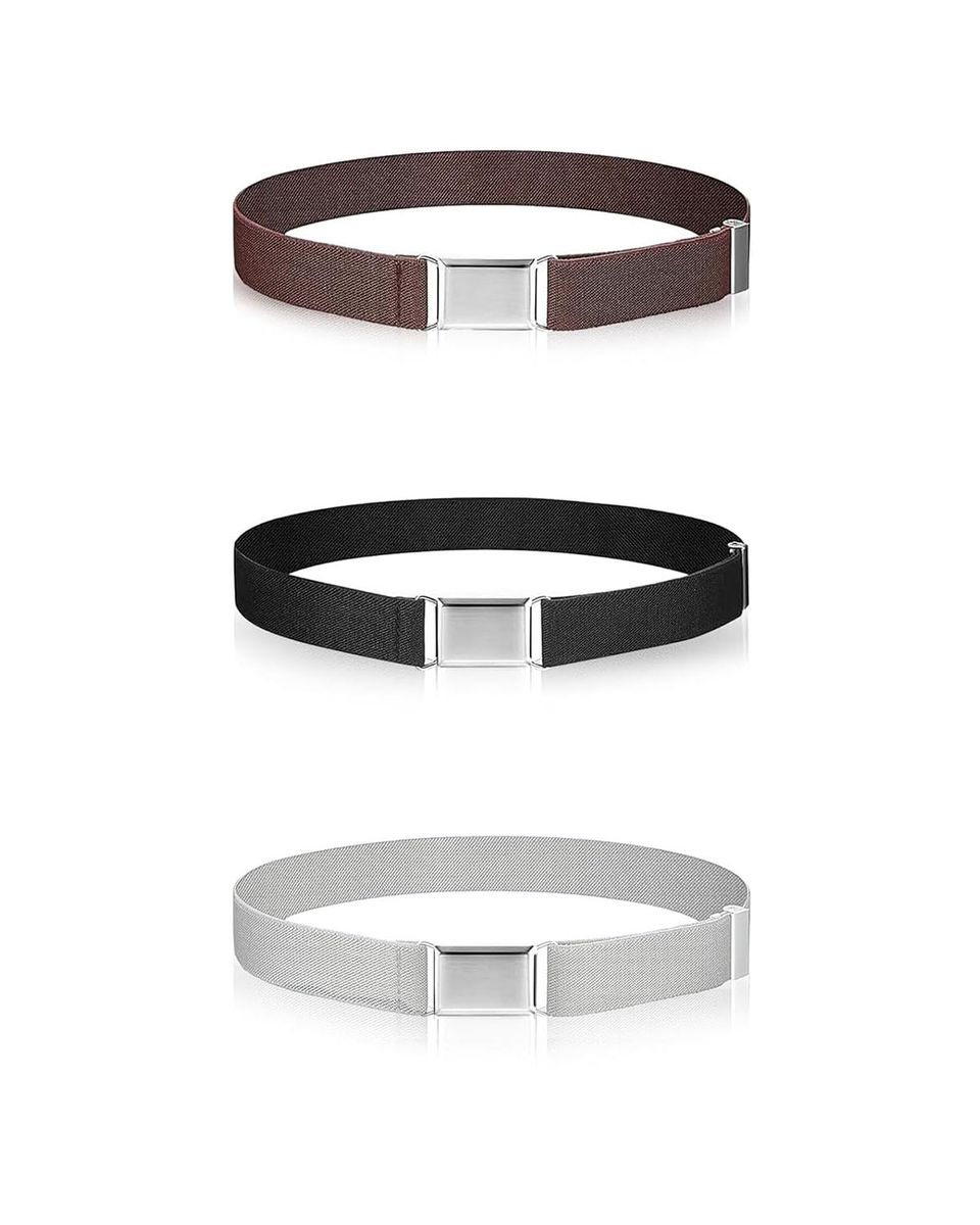 3 Piece Kids Elastic Adjustable Belts Flat Buckle Stretchy Belt | Shop ...