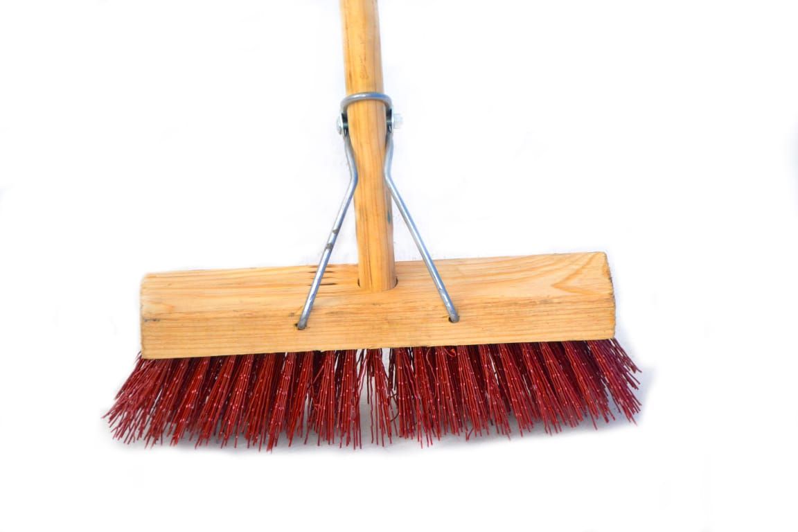 Bass Broom Wood Handle Broom 1.2m Rough Surfaces Broom | Shop Today ...