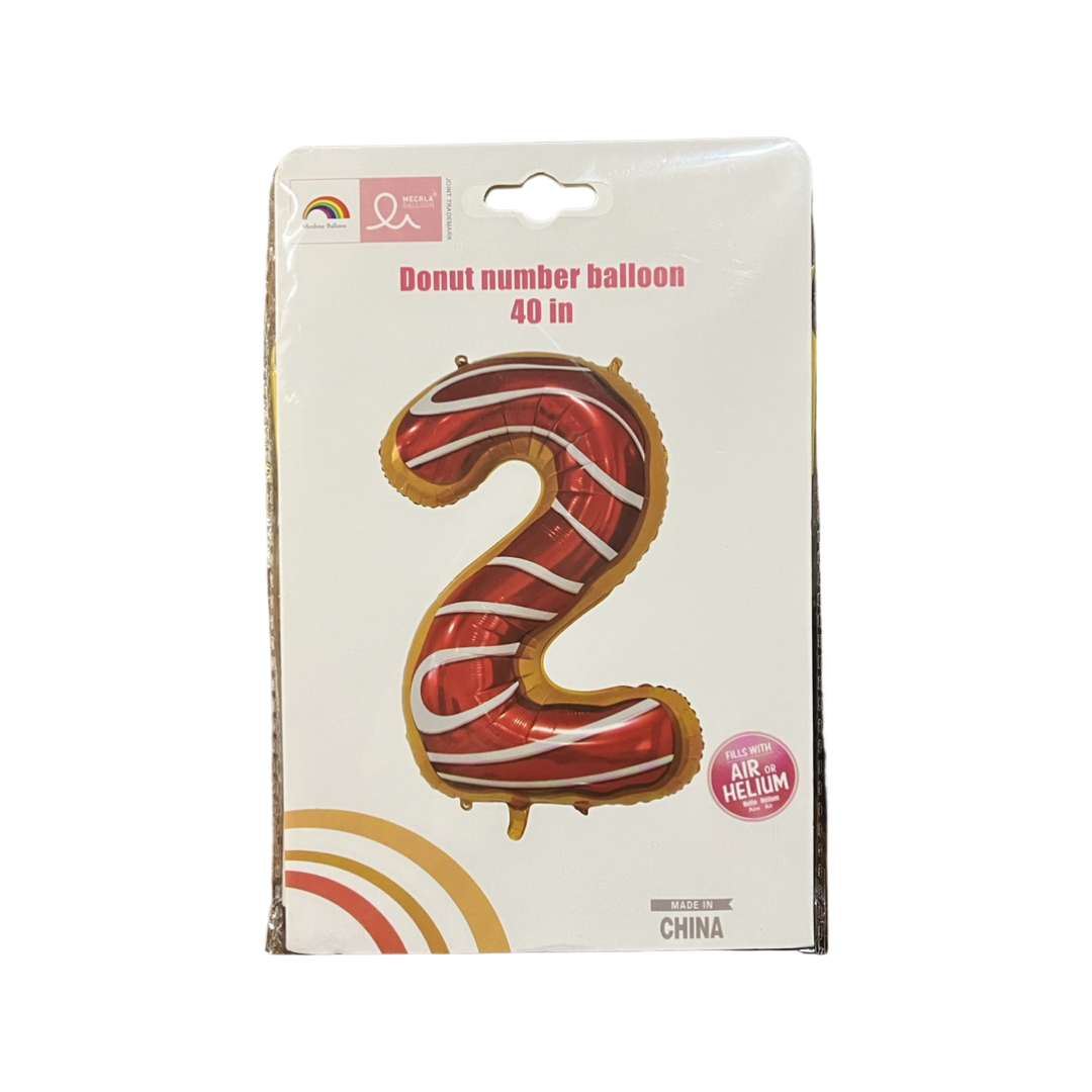 Balloon Number 2 Helium Donut Balloon | Shop Today. Get it Tomorrow ...