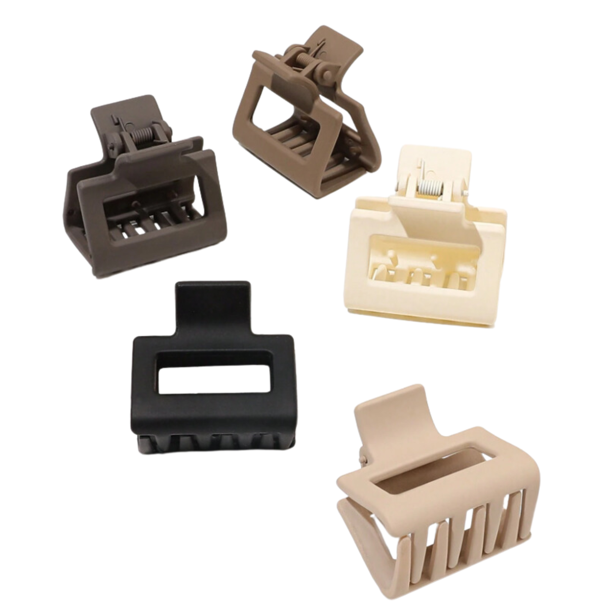 5 Piece/Set Womans Matt Square Strong Acrylic Hair Claw Clips | Shop ...