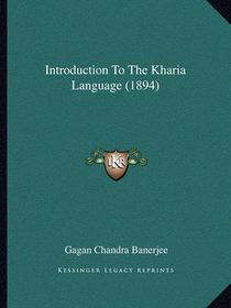 Introduction to the Kharia Language (1894) | Shop Today. Get it ...