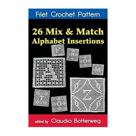 Filet Crochet Letter Patterns Upper & Lower Case Letters Crochet