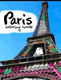 Paris coloring book: Adult Coloring books Stress relieving patterns ...