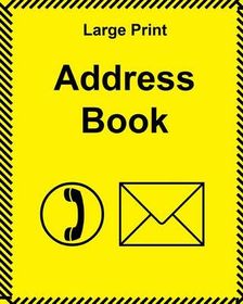 Large Print Address Book: Large Size with Large Clear Type and Bright ...