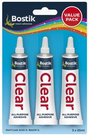 Bostik Clear Adhesive Value Pack - 3x 25ml Pack | Shop Today. Get it ...