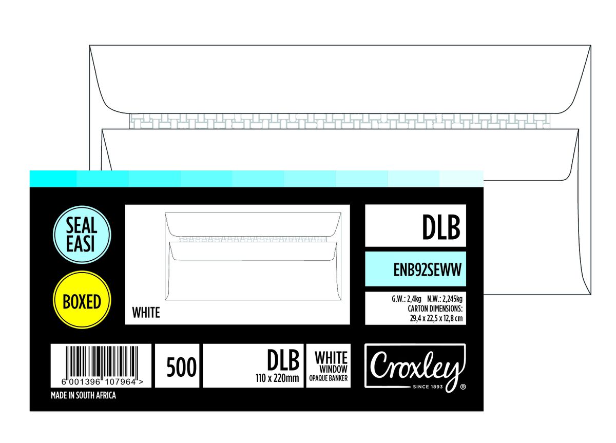 Croxley DLB White Window Seal Easi Unbanded (Prestige Parchment ...