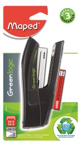 Maped Greenlogic Half Strip Stapler 25pg +Free Staples | Shop Today ...