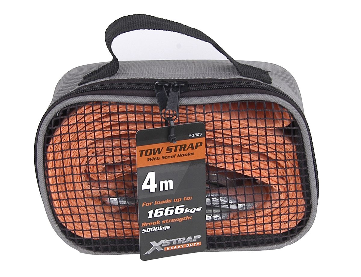X-Strap - Towing Strap With Steel Hooks - 4M- Black & Silver | Shop ...