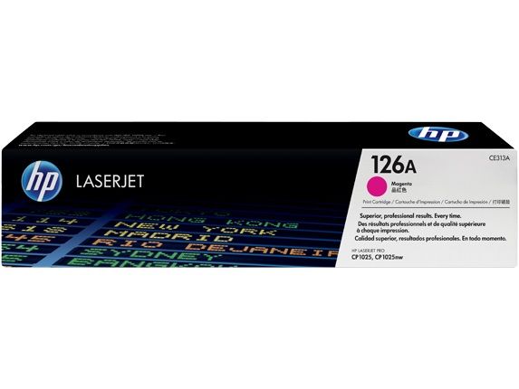 HP 126A Magenta Original LaserJet Toner Cartridge with ColorSphere ...