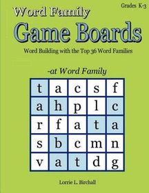 Word Family Game Boards: Word Building with the Top 36 Word Families ...