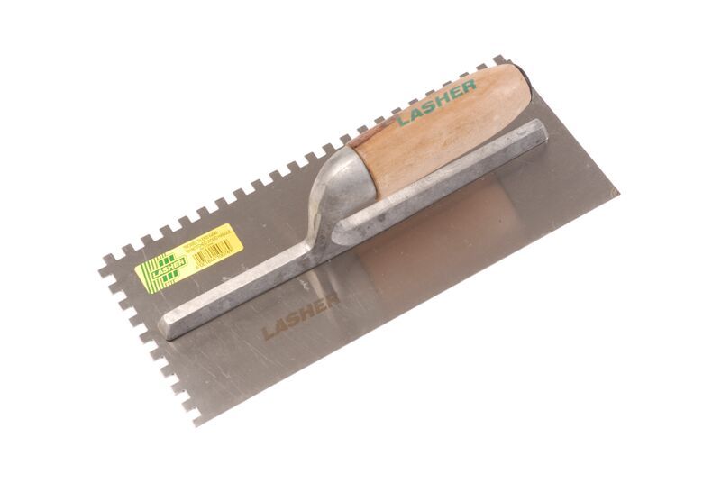 Lasher - Tilers Trowel With Wooden Handle 6 X 6 X 6 Notched | Shop ...