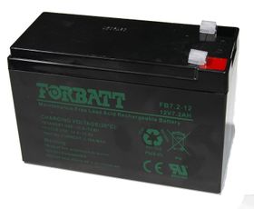 Forbatt Lead Acid Rechargeable Battery 12V 7.2AH - Black | Shop Today ...