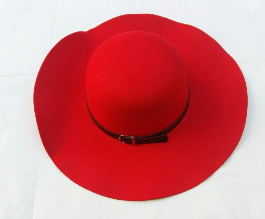 Ladies Summer Wide Brim Hat - Red | Shop Today. Get it Tomorrow ...