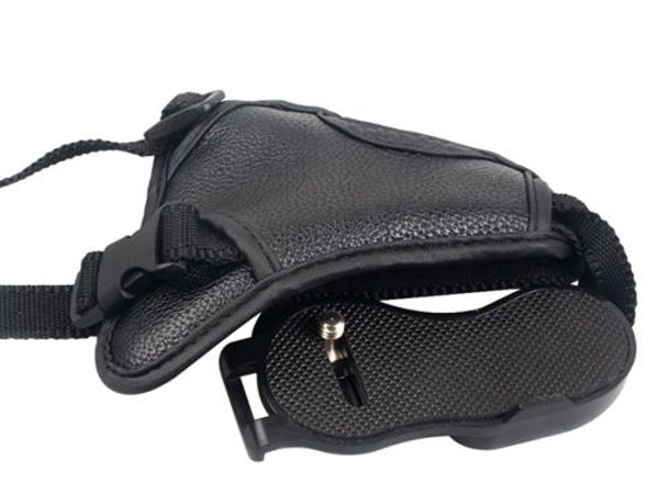 Universal Triangular Leather Hand Grip for DSLR Cameras | Shop Today ...