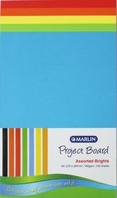 Marlin A4 Project Board 160gsm 100's - Assorted Bright | Shop Today ...
