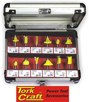 Tork Craft - Router Bit Set 12pc Aluminium/Glass Case 1/4 Shank | Shop ...