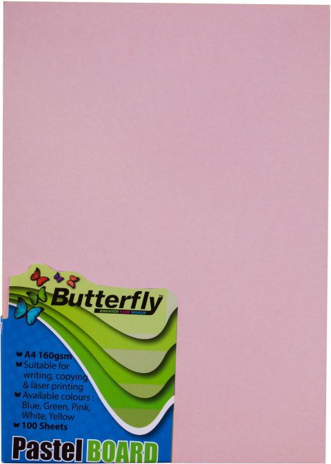 Butterfly A4 Pastel Board 100s - Pink | Shop Today. Get it Tomorrow ...