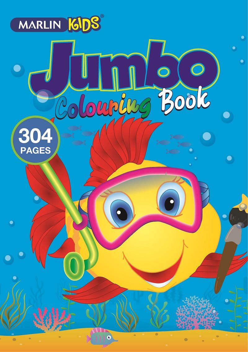 Marlin Kids Jumbo 304 Page Colouring Book ( Front cover may vary ...