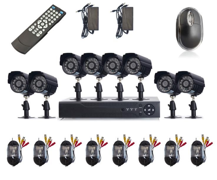 8 Channel CCTV Security Camera System DVR Kit w/ Internet 3G Phone ...