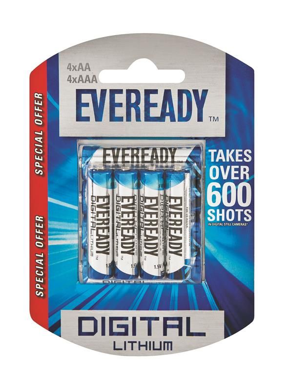 Eveready Lithium AAx4+AAAx4 Batteries (Pack of 8) | Shop Today. Get it ...