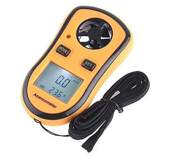 Digital Pocket Anemometer Thermometer Wind Speed & Air Velocity Gauge ...
