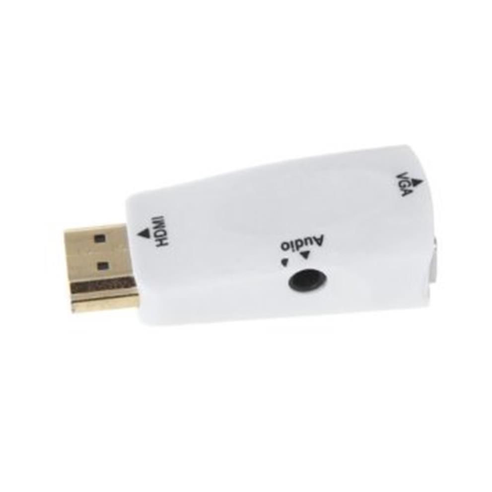HDMI to VGA Compact Cable Adapter with Audio Connector - White | Shop ...