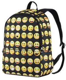 Luxe Life Kids Cute Emoji School Backpacks (Black) | Shop Today. Get it ...