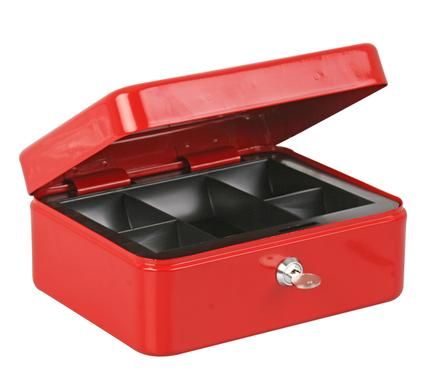 Metal Cash Money Box With Lock And Compartments Tray | Shop Today. Get ...