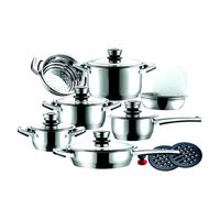 Leopard 16 Piece Cookware Set- Steel | Buy Online in South Africa ...