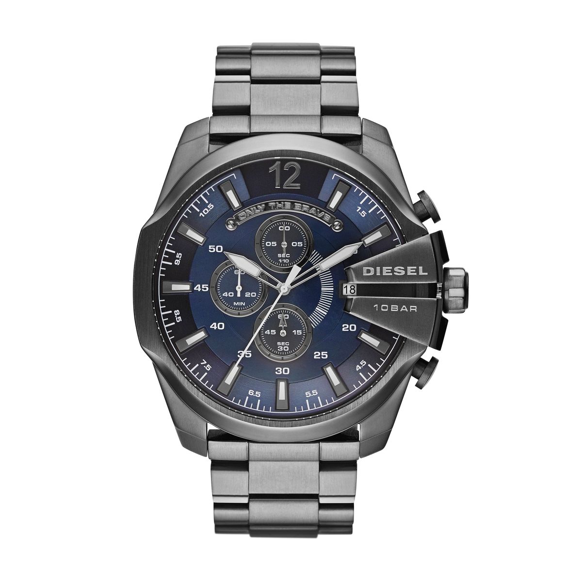 Diesel Mens Chief Series Watch in Stainless Steel and Navy | Shop Today ...