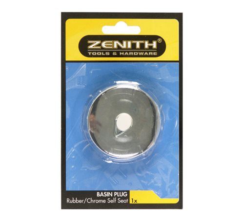 Bulk Pack 5 x Zenith Rubber/Chrome Basin Plug Self Seating | Shop Today ...